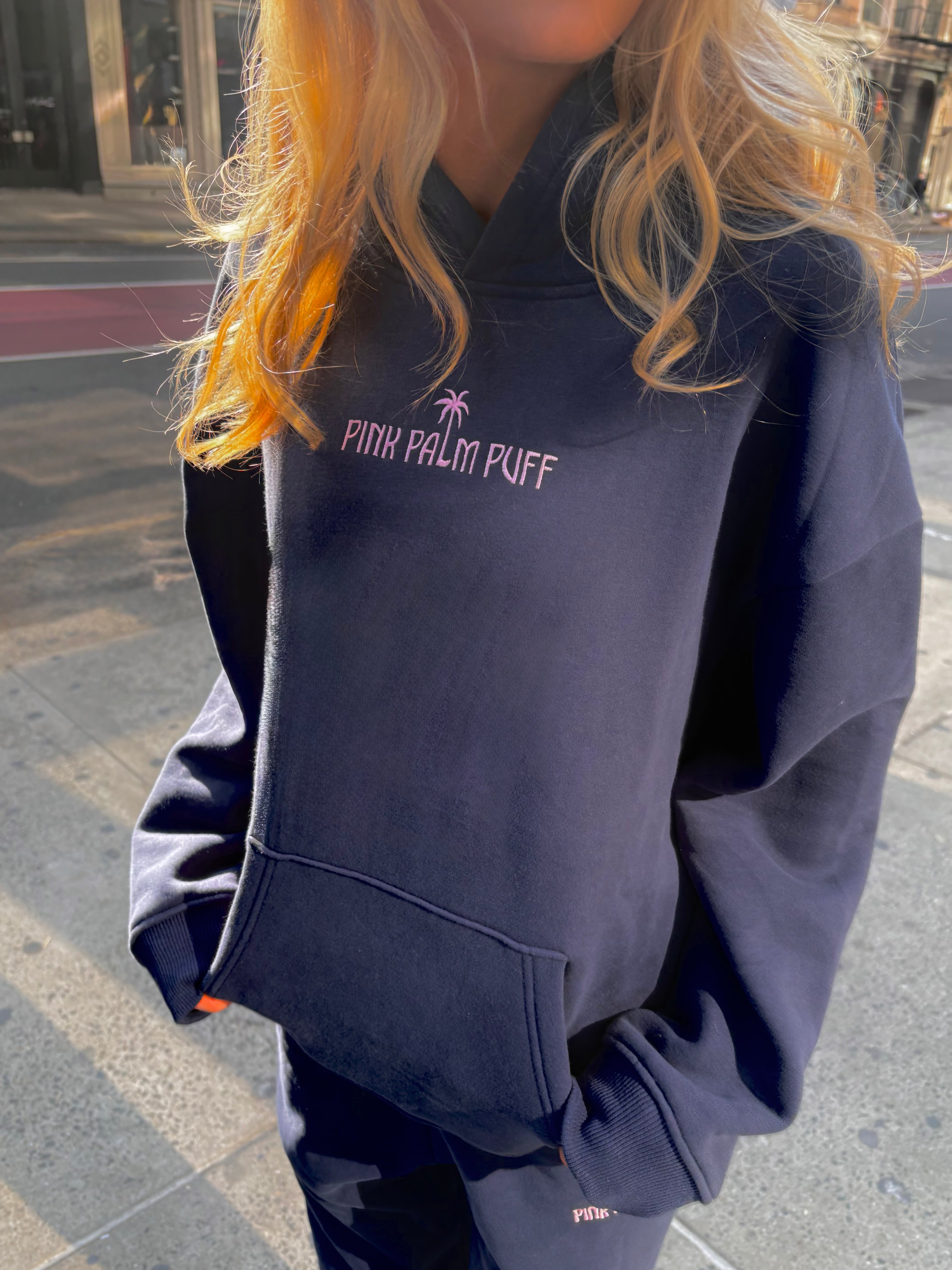Classic Puff Hoodie in Navy – Pink Palm Puff