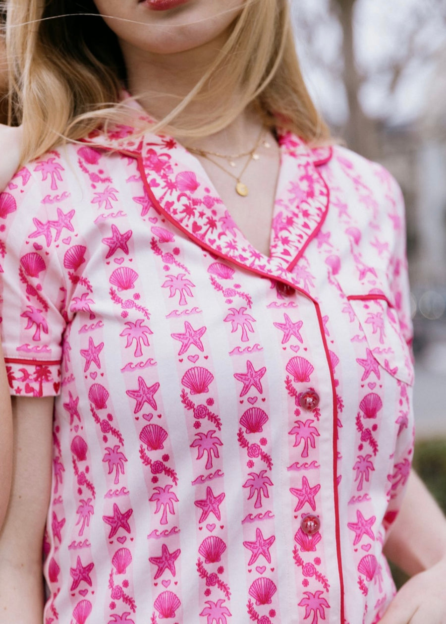 Pink Palm Pajamas in Blush Bay – Pink Palm Puff