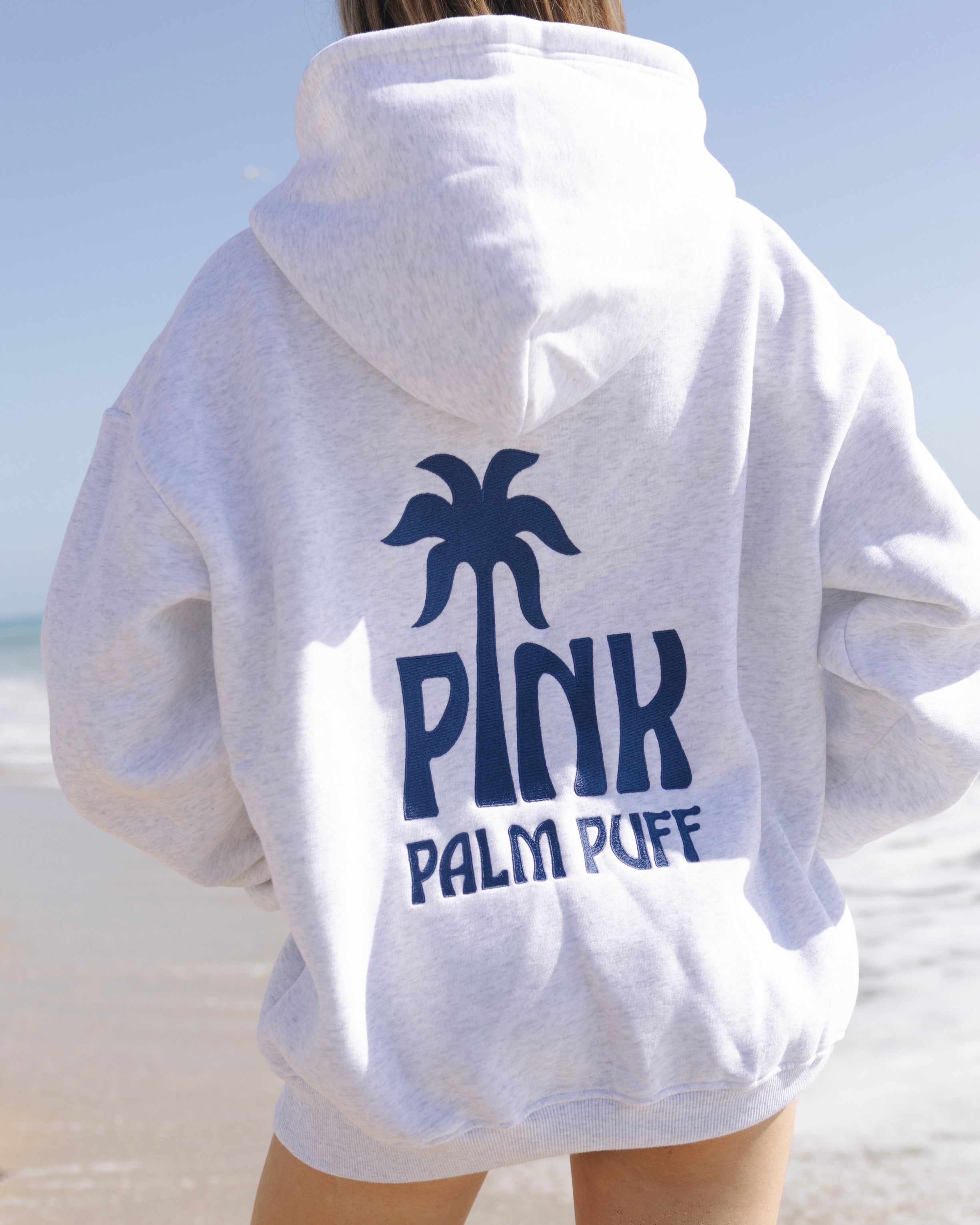 Classic Puff Hoodie in Cloud – Pink Palm Puff