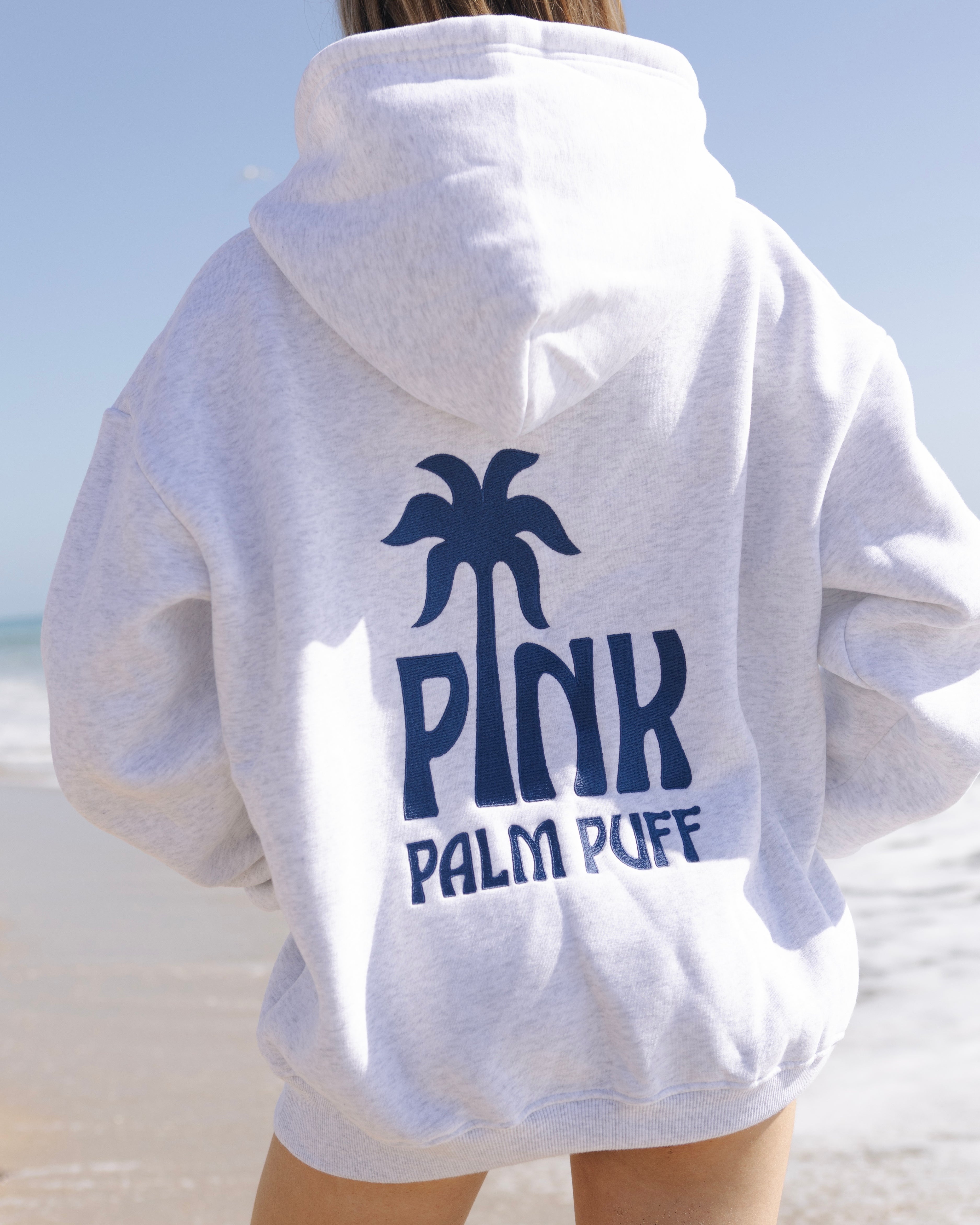 Classic Puff Hoodie in Cloud | The Only Authorized Seller of Pink Palm Puff