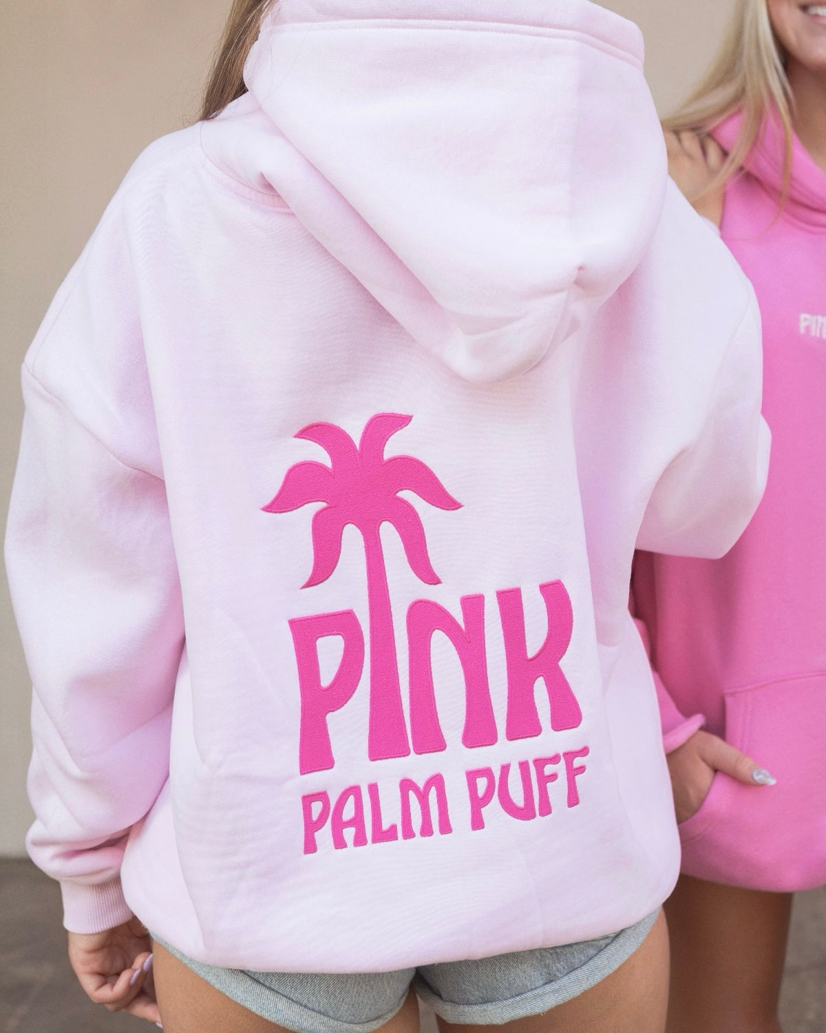 Classic Puff Hoodie In Raspberry Pink Palm Puff Classic Puff Hoodie In Raspberry Pink Palm Puff