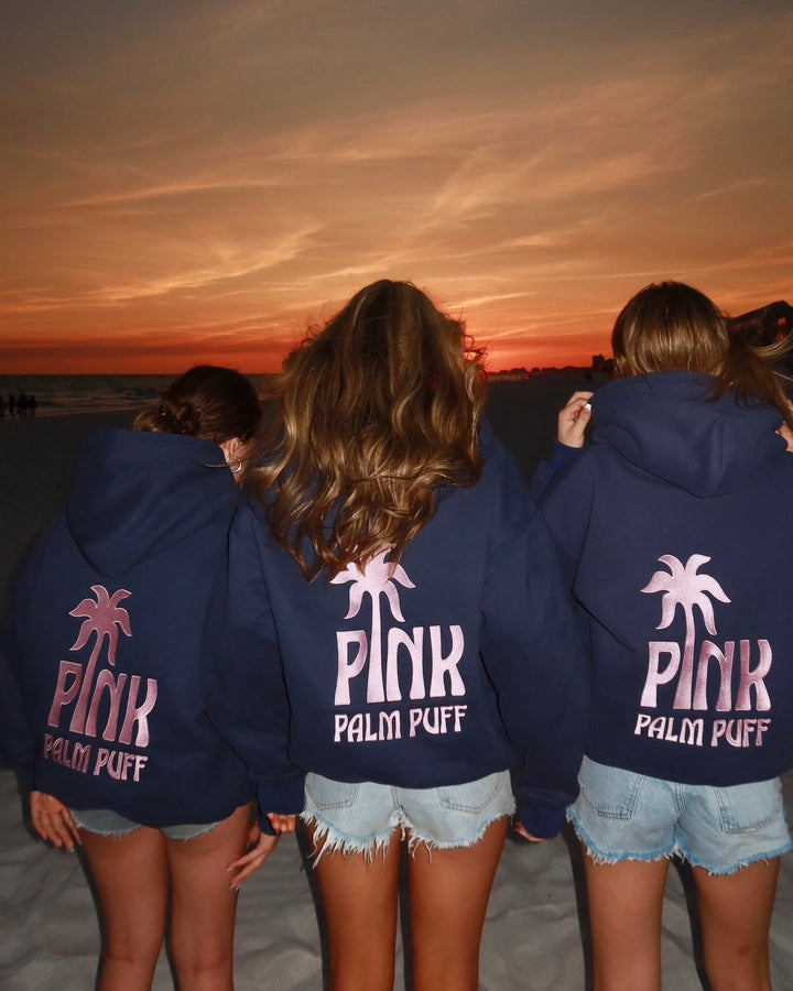 Classic Puff Hoodie in Navy – Pink Palm Puff