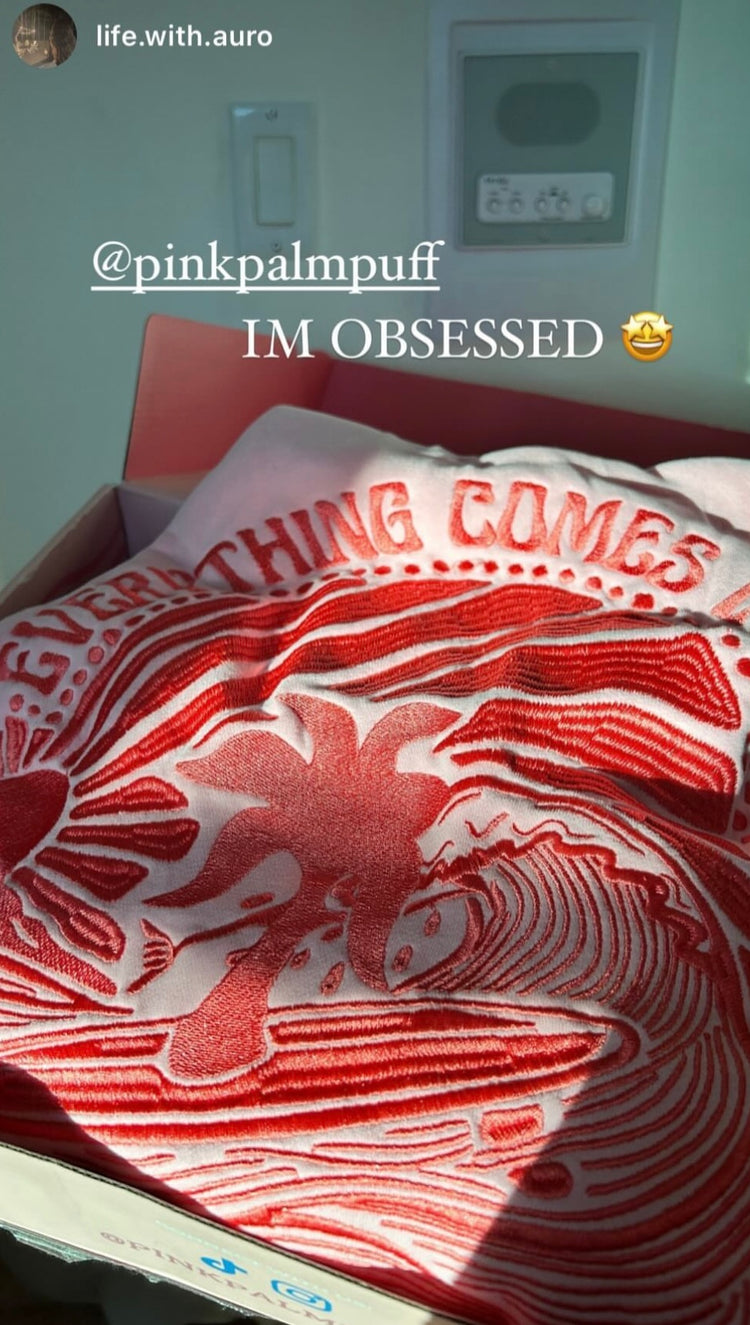 Unboxing Moment – Pink Palm Puff