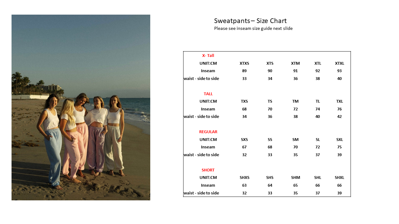 Size Chart – Pink Palm Puff
